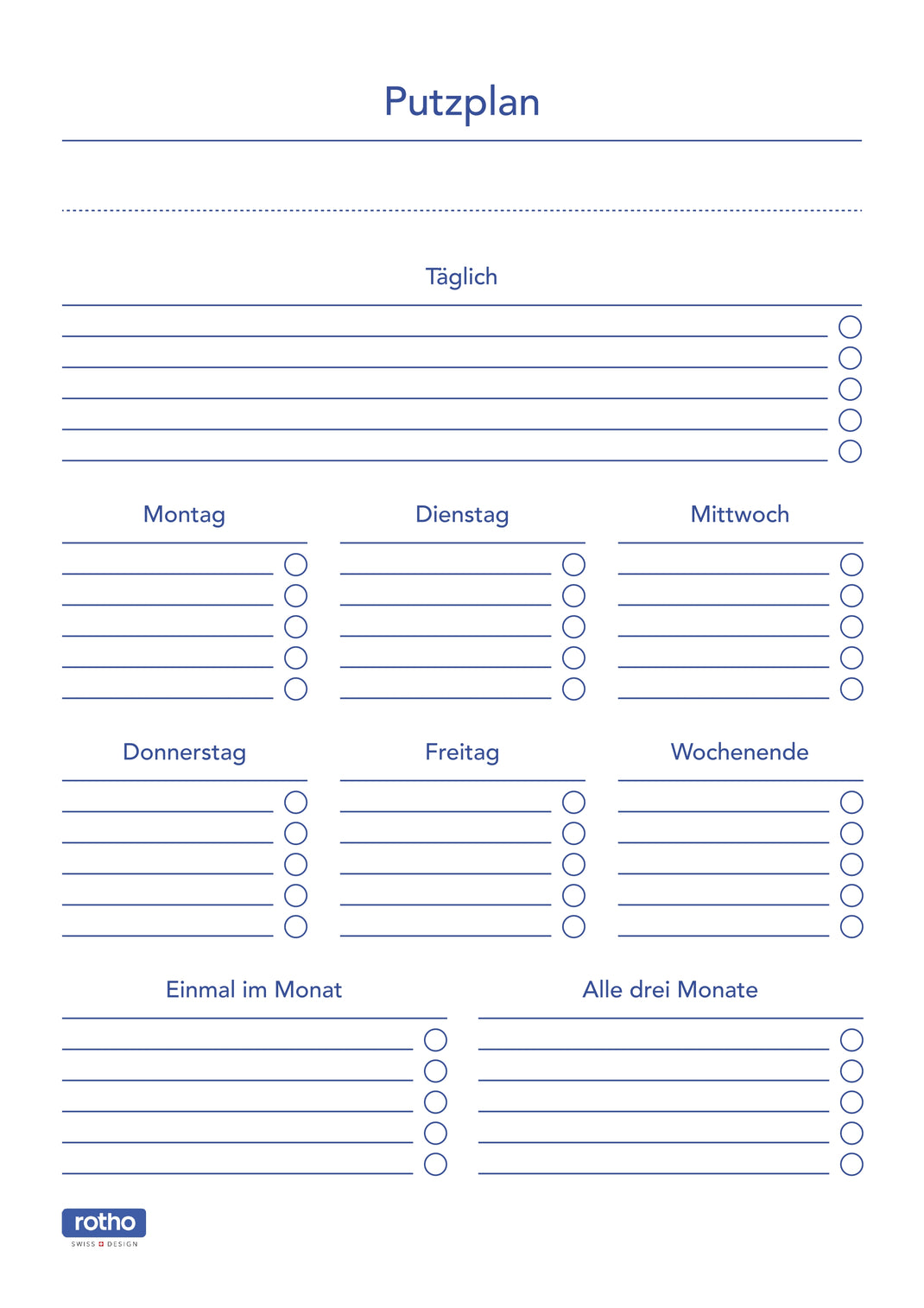 Der optimale Putzplan – eine einfache Anleitung – Rotho Schweiz
